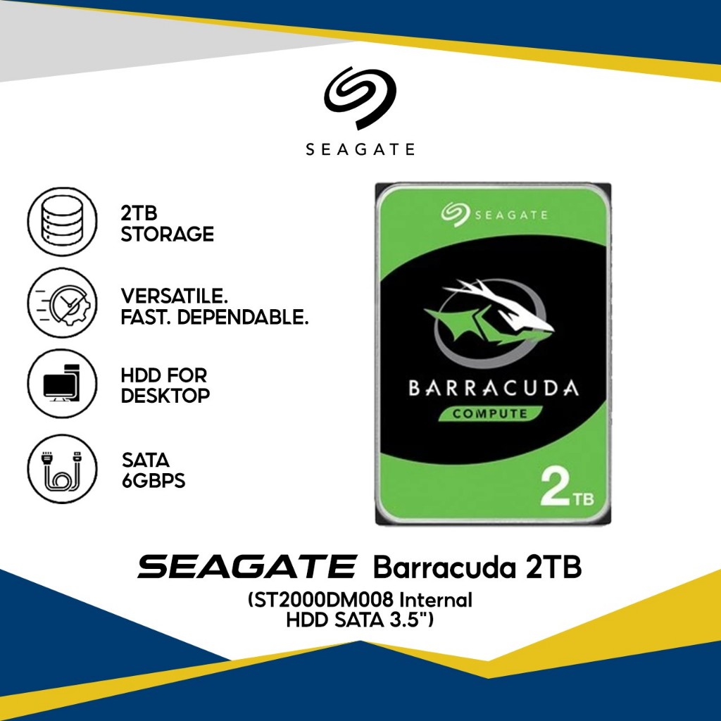 Seagate Barracuda 2TB Internal Hard Disk HDD Barracuda SATA 3.5" ST2000DM008 | Shopee Philippines