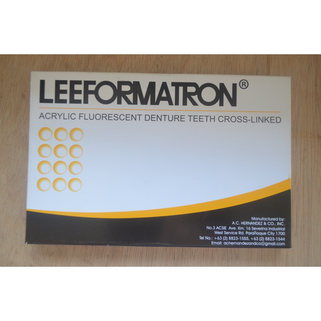 Leeformatron pontic Acrylic Fluorescent Teeth Cross-Linked Dental ...