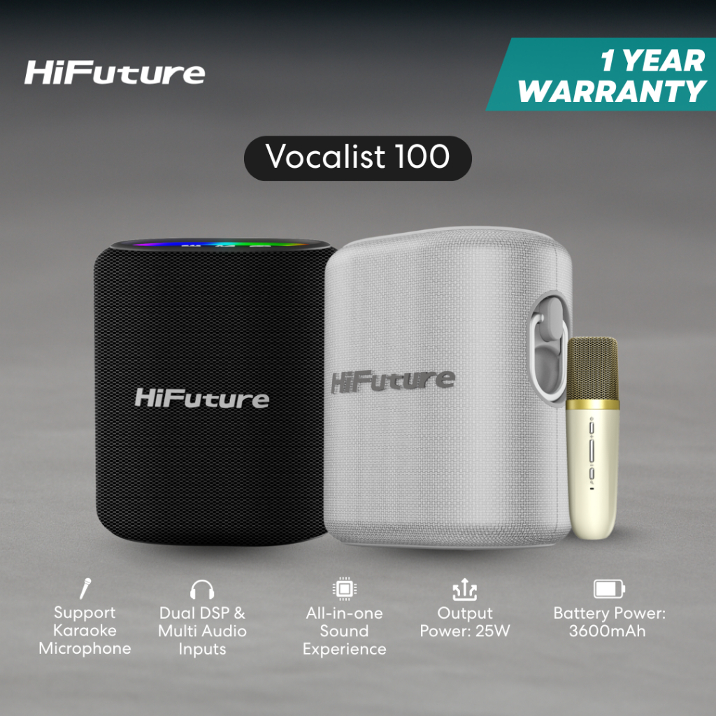 Hifuture Vocalist 100 Karaoke Wireless Speaker with 1 Microphone ...