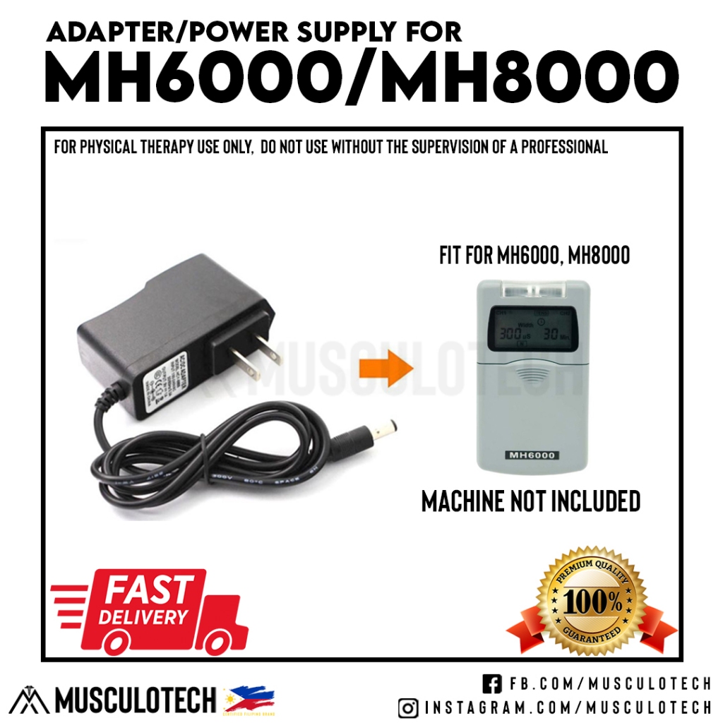 MH6000/MH8000 TENS EMS FES replacement charger adapter power source ...