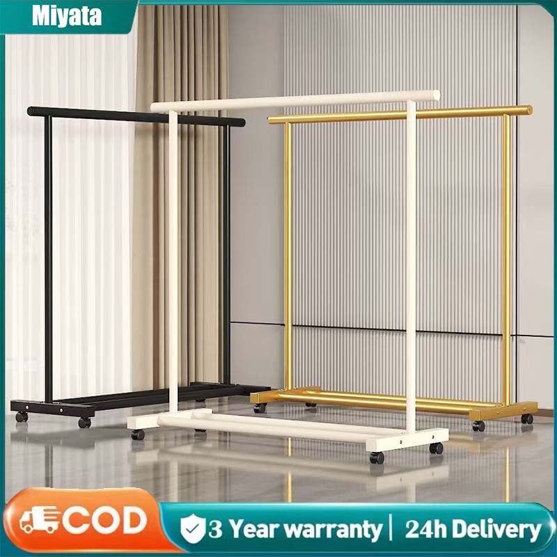 Metal drying rack Double Layer 60/100/120/150cm Metal bedroom Clothes ...