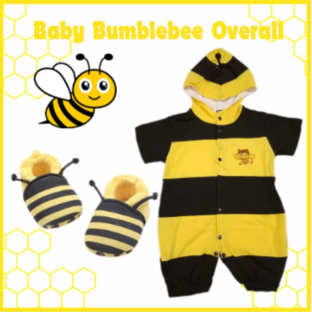 Baby Bumble Bee Costume Overall Shoes Separate Accessories for Baby ...