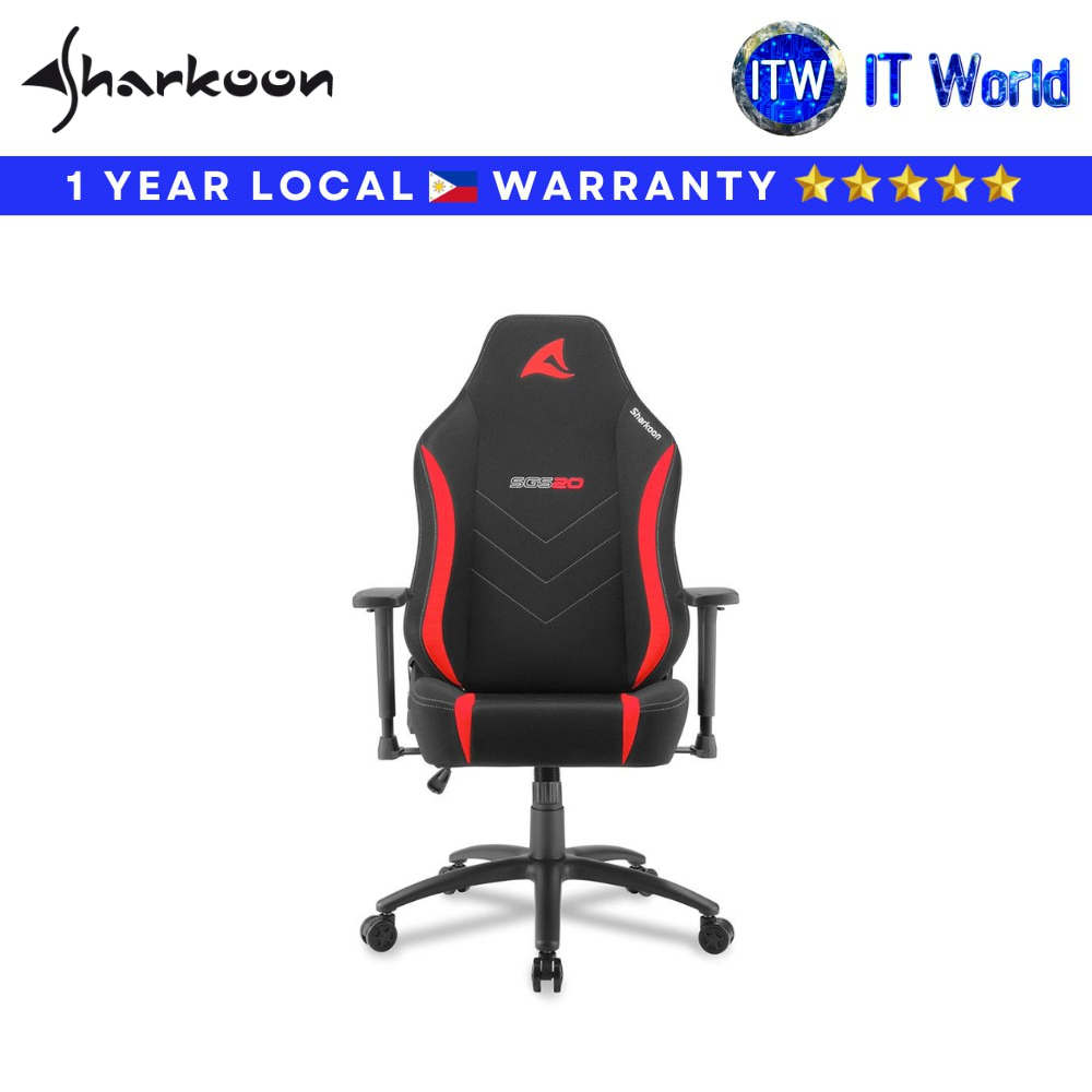 Itw | Sharkoon Skiller SGS20 Fabric Gaming Chair (Black/Red) | Shopee ...