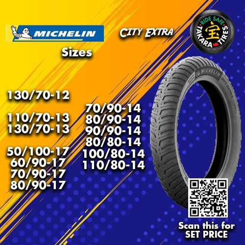 MICHELIN TIRE CITY EXTRA 13 & 14 by TAKARA(FREE tire sealant, tire ...