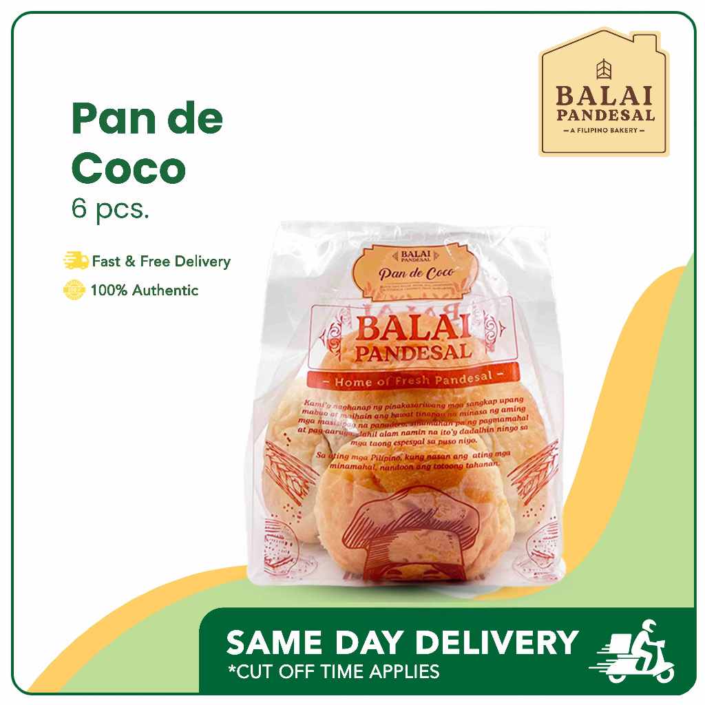 Balai Pandesal Pan de Coco 6pcs [Bakery, Fresh Bread] | Shopee Philippines