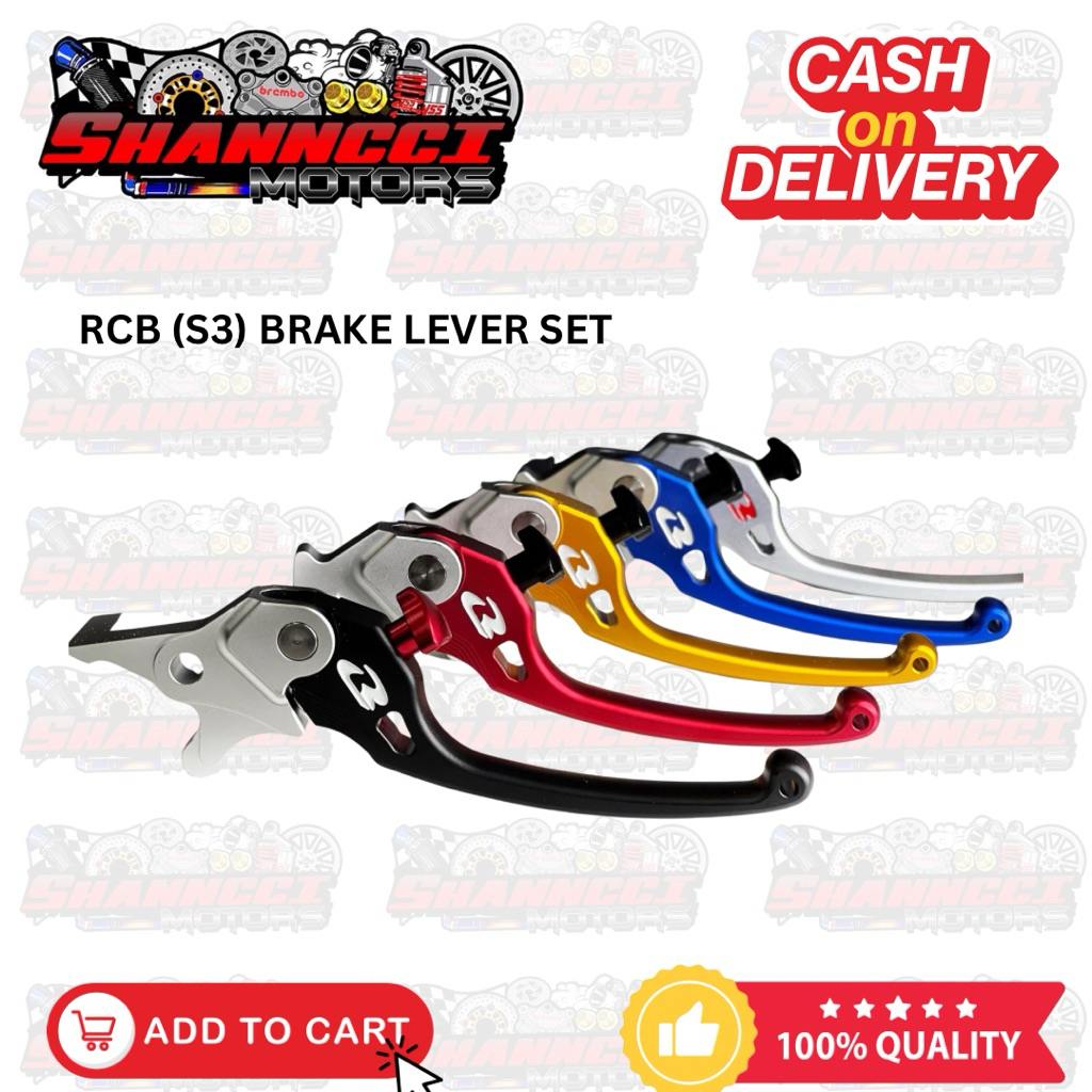 RCB RACING BOY BRAKE LEVER (S3) FOR M3, NMAX, AEROX, SNIPER 150/155, RAIDER 150 CARB/FI, CLICK ...