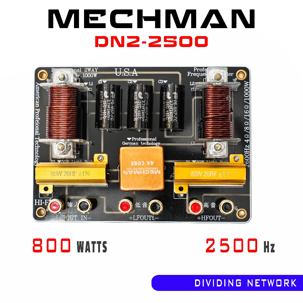 MECHMAN DN2-2500 Dividing Network 2Way 2500Hz 800watts 44 Core (AK3612) | Shopee Philippines