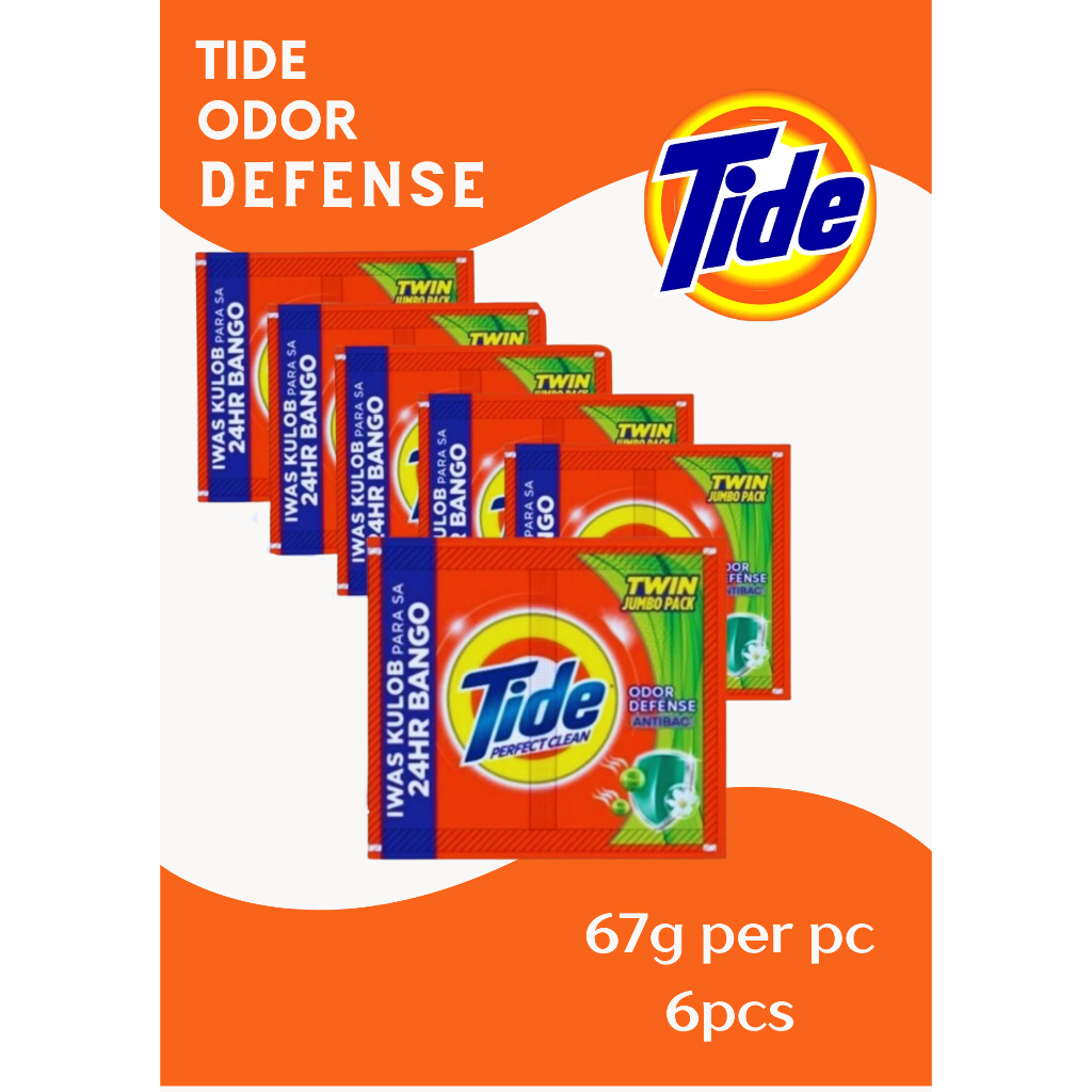 Tide Perfect Clean Odor Defense Antibac Twin Jumbo Pack Pack 67g 6's ...