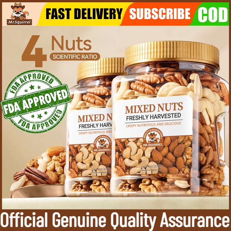 Mr.Squirrel Healthy Snacks Trail Mix Mixed Nuts and Fruits Dried Almond ...