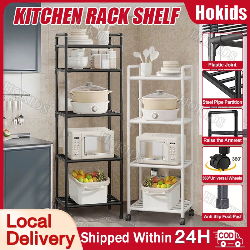 5/6 Layer Kitchen Organizer Storage Rack Organizer Microwave Shelf ...