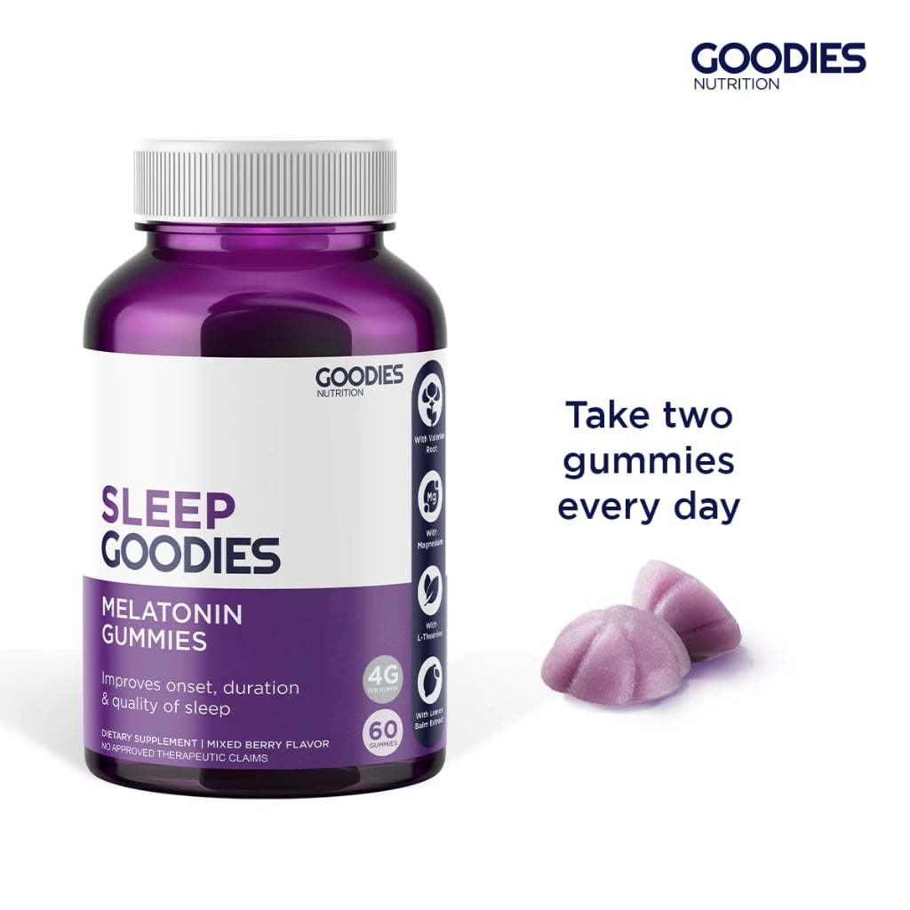 GOODIES NUTRITION Melatonin Gummies – Sleep Goodies – 1 bottle (60 ...