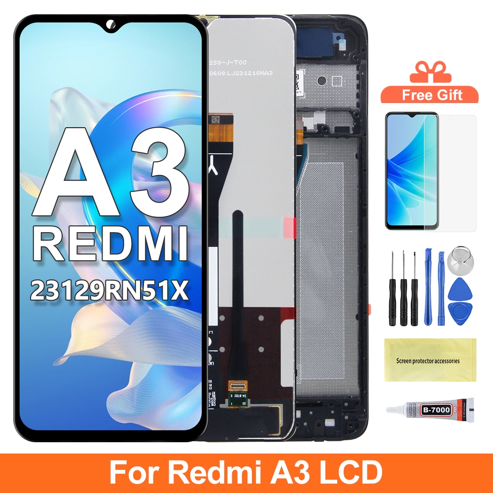 Screen LCD With Frame For Redmi A3 / 23129RN51X LCD Display Touch ...