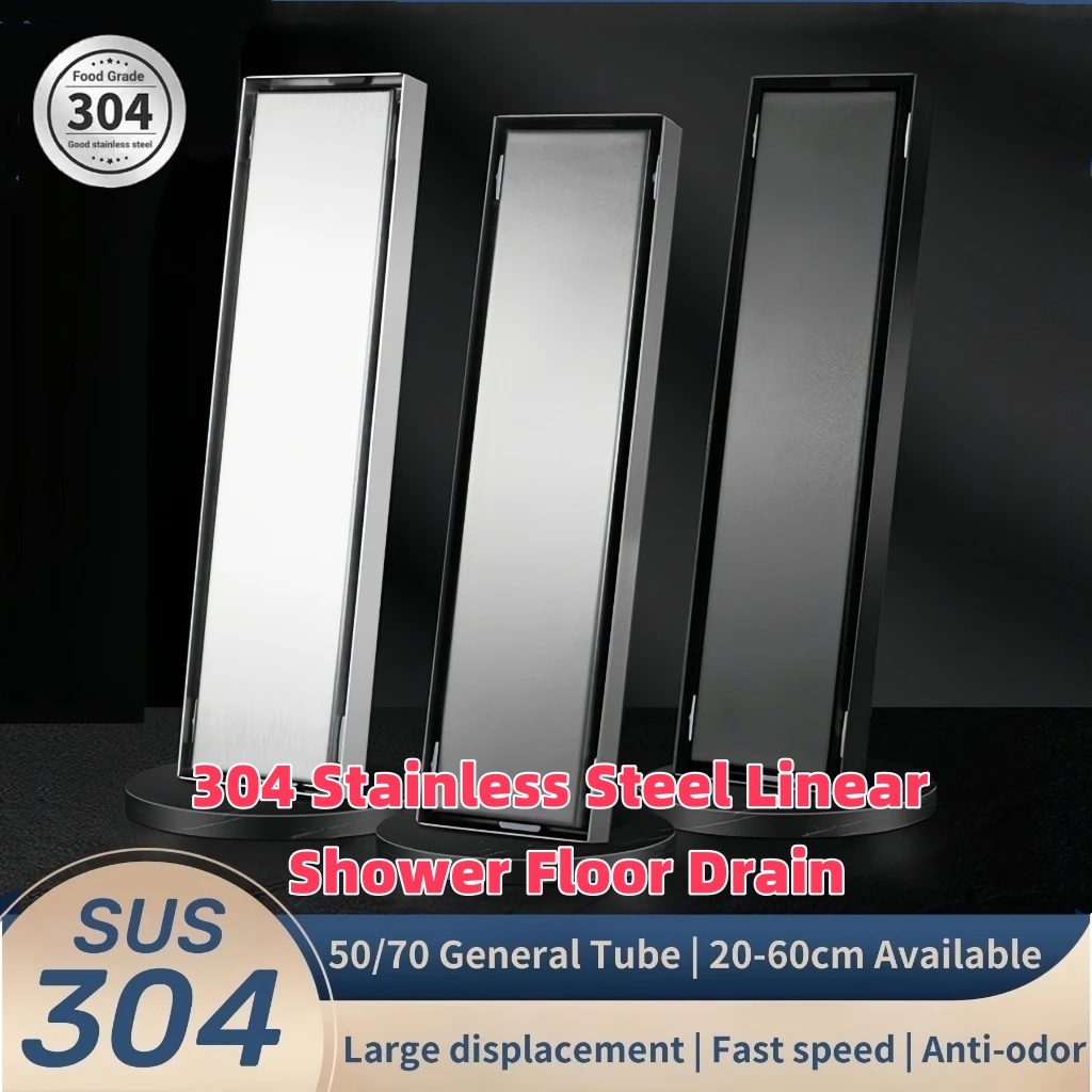 304 Stainless Steel Linear Shower Floor Drain Invisible Floor Drain ...