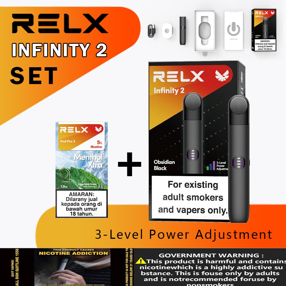 [ Free pod ]100% Original RELX Infinity 2 SET Infinity 2 device + relx ...