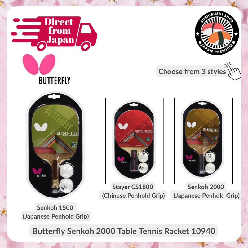 [Butterfly] Table Tennis Racket Senko 1500 CS 1800 2000 with Pre ...