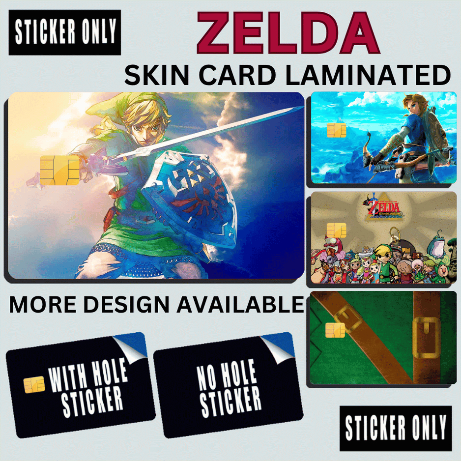 ZELDA - STICKER SKIN CARD FOR ATM, CREDIT, DEBIT , BEEP CARD | Shopee ...