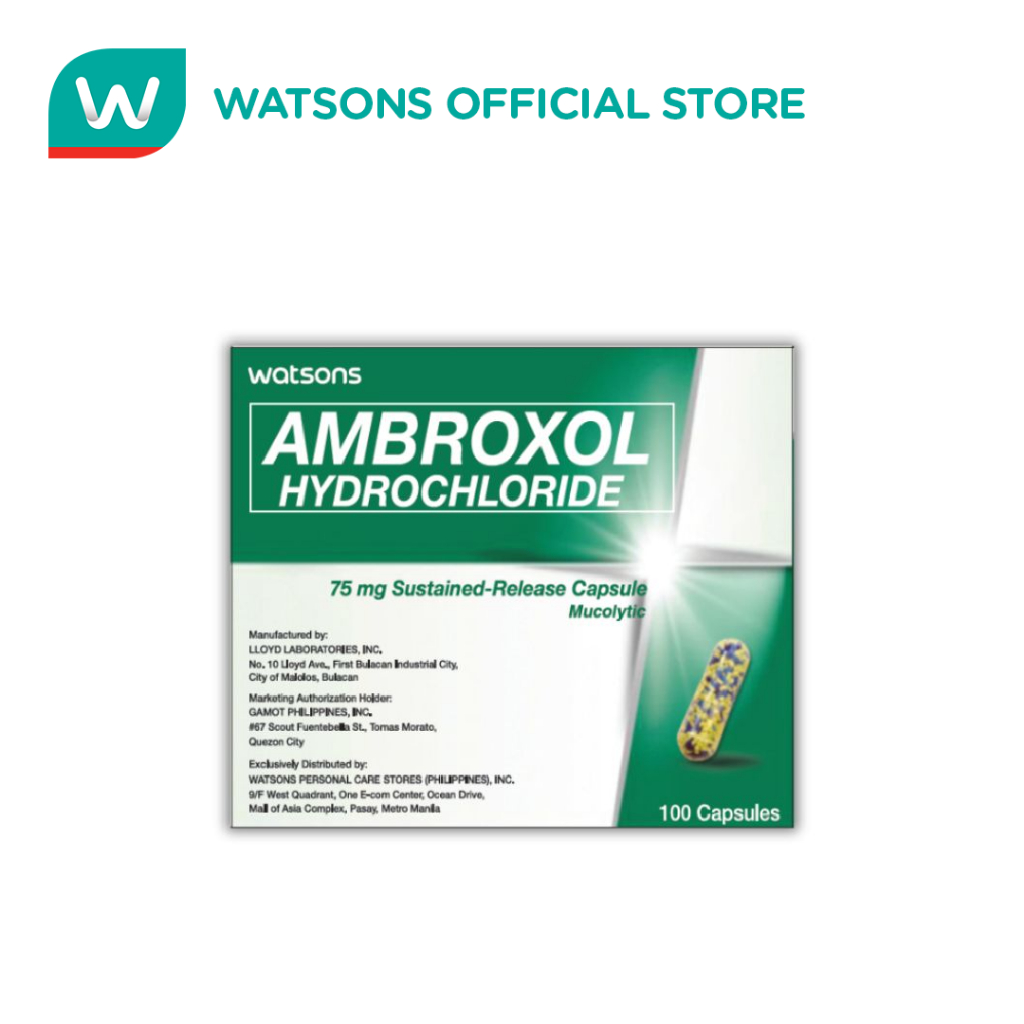 WATSONS Ambroxol Hydrochloride 75mg 1 Sustained-Release Capsule (Sold ...