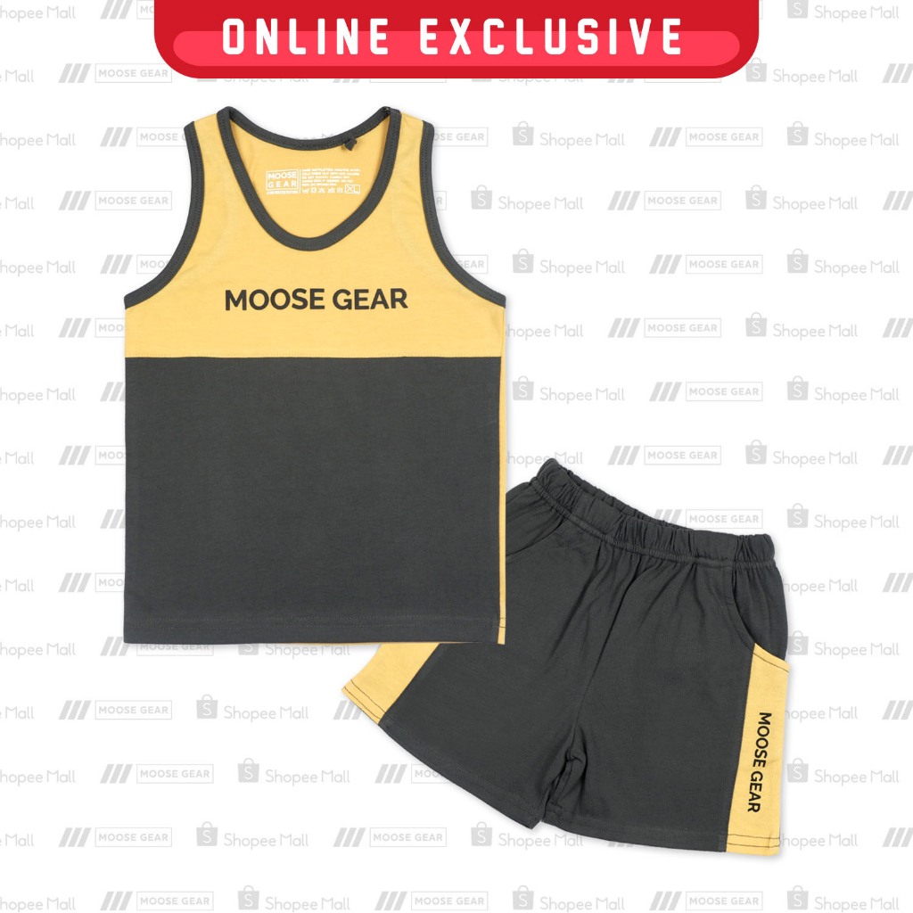 Moose Gear Yellow Combi Sando With Cool Gray Short Set (SDS- 15580 A IW ...