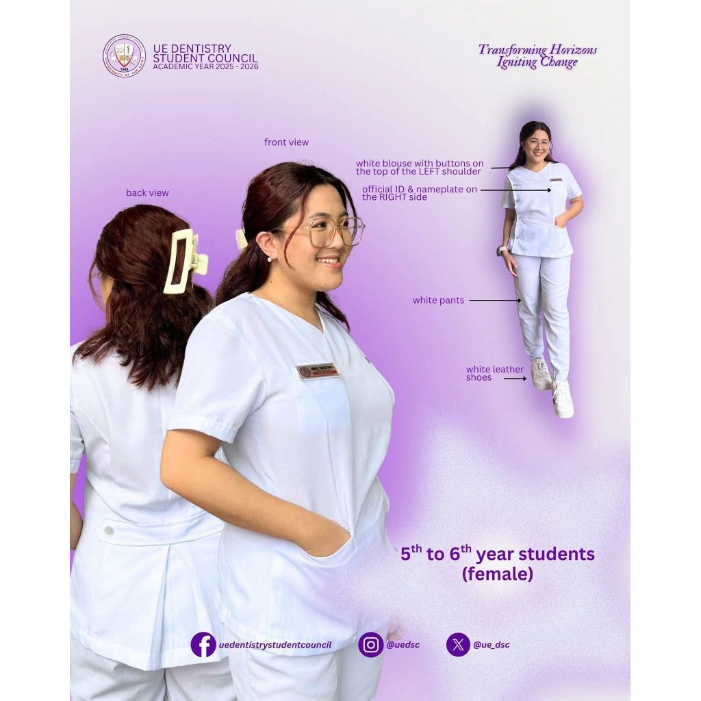 UE dentistry student council UNIFORM customized | Shopee Philippines