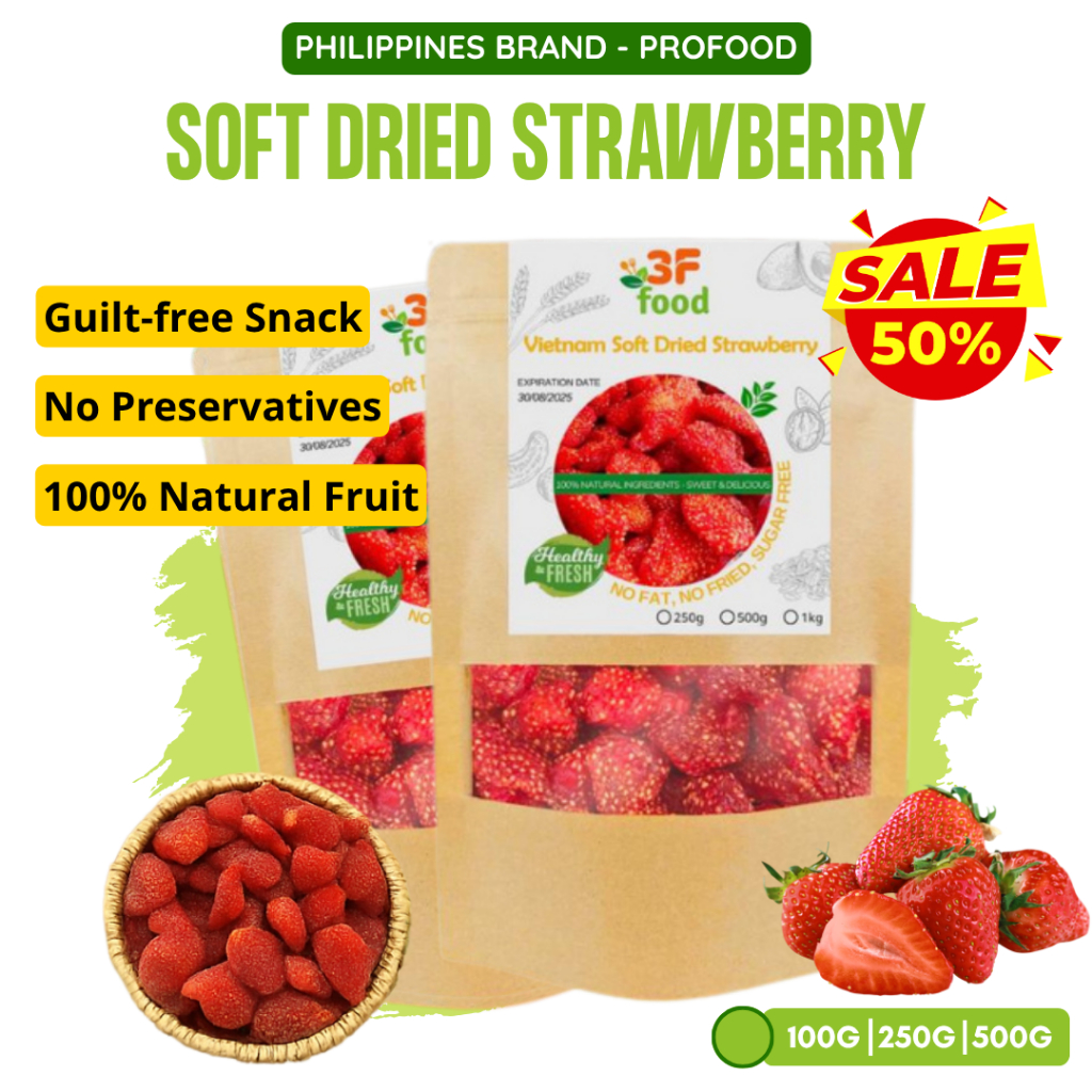 SOFT DRIED STRAWBERRY 100% Real Fruit Snack – Sweet & Chewy | Healthy ...