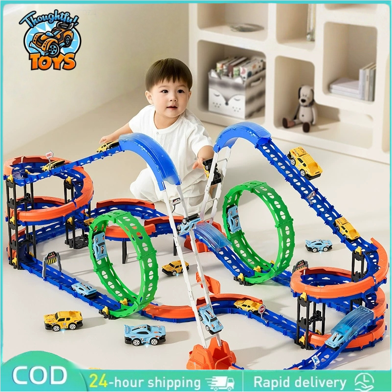 DIY 3D Electric Rail Toy Car Color Track Racing Car Toy Educational ...