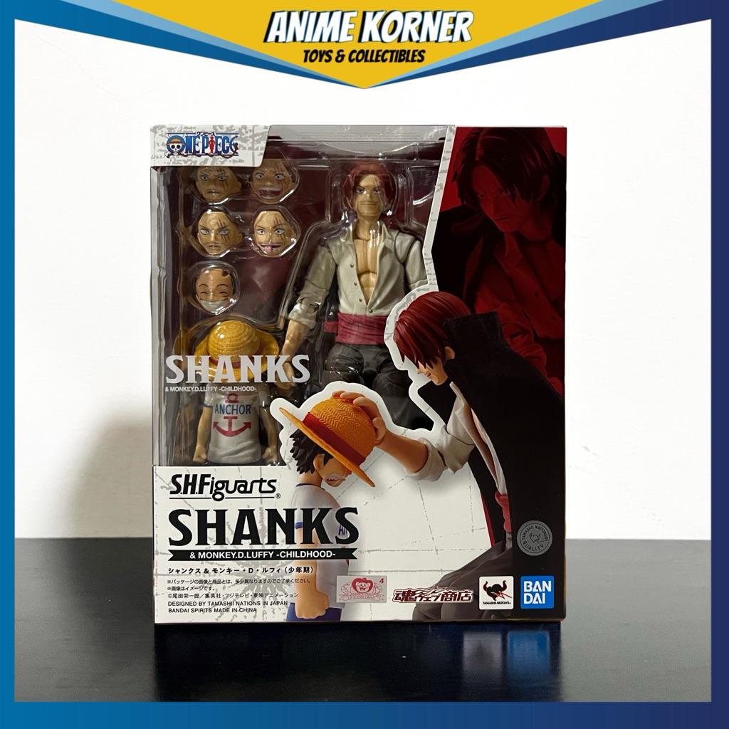 S.H. Figuarts SHF Shanks & Monkey D. Luffy Childhood Kid Bandai Tamashii Nations One Piece ...