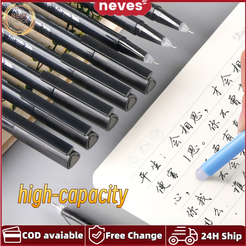 Erasable Ballpen 1pcs Giant Writing Friction Pen With Eraser Black Blue ...