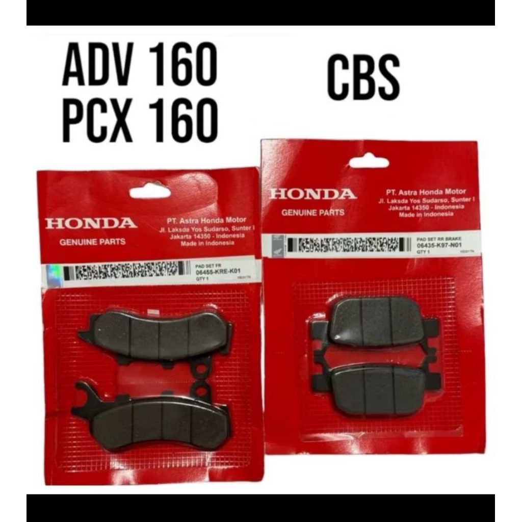 Pads Set Honda PCX 160 CBS /ADV 160 CBS Brake | Shopee Philippines