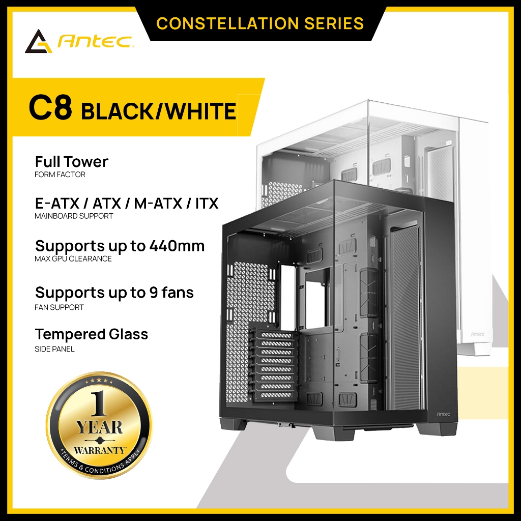 ANTEC C8 TG eATX/ATX/mATX/ITX PC Chassis | Shopee Philippines