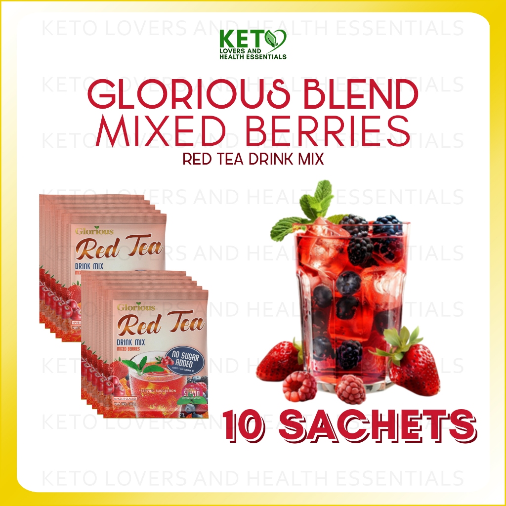 Glorious Blend RED TEA MIXED BERRIES (10s) — Vitamin C, Non-Acidic, No ...