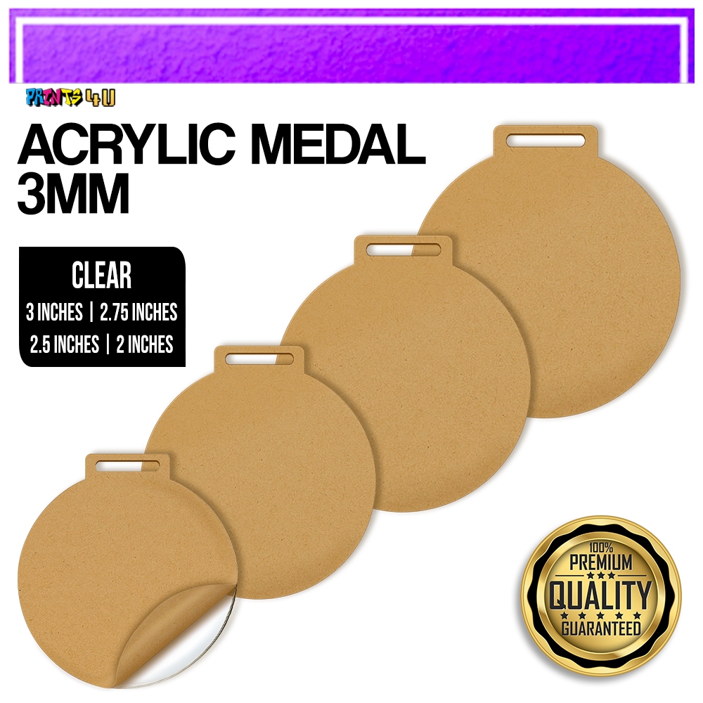 10pcs Black Acrylic Medal 3mm Thick Laser Cut Clear Transparent Acrylic ...
