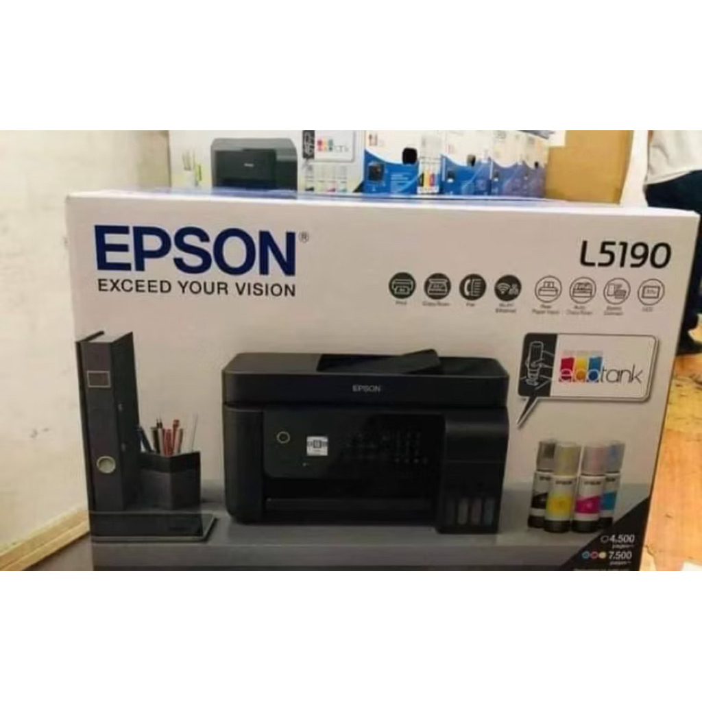 Epson ECOTANK L5190 4-in-1: Print, Copy, Scan and Borderless Photo ...