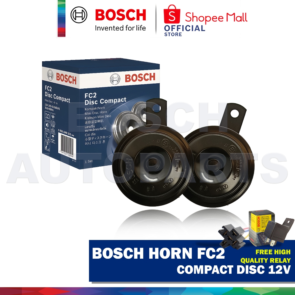 Bosch Horn Fc2 12v w/ Original Bosch Relay PLUS REE socket | Shopee ...