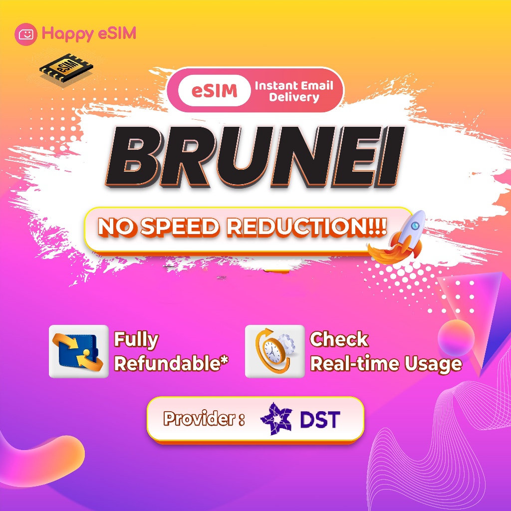 Happyesim Brunei esim Roaming Unlimited Data | 3GB-10GB Instant Email ...