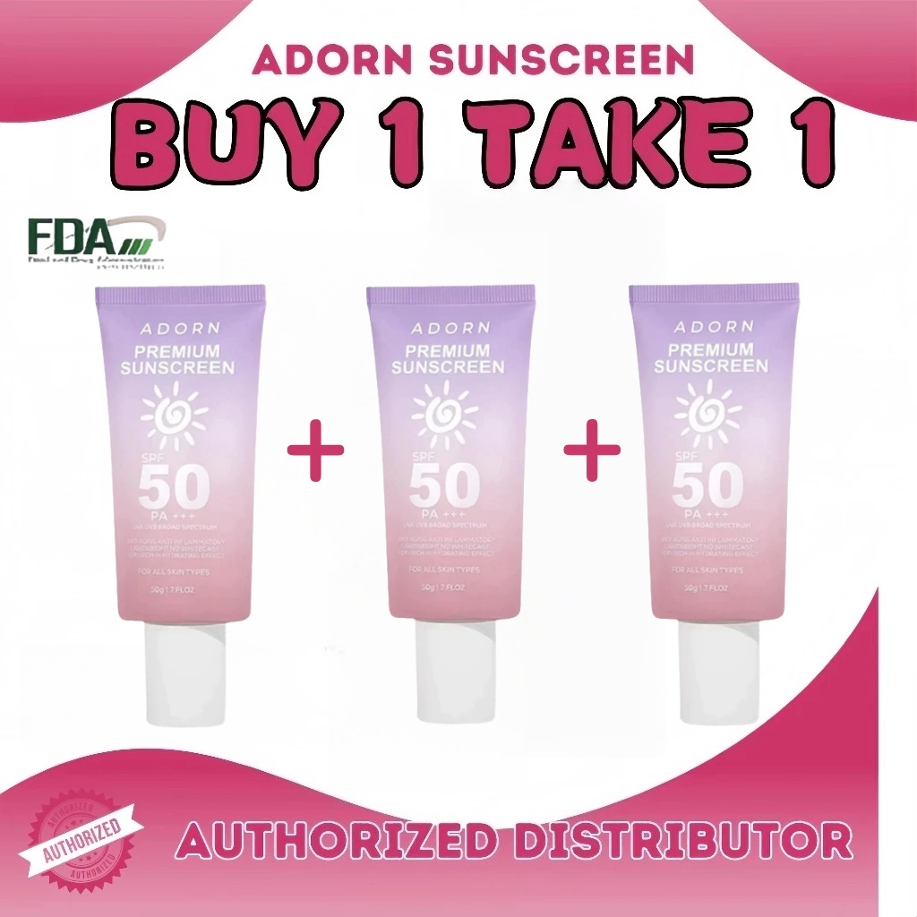 ORIGINAL ADORN Premium Sunscreen SPF 50 PA+++ UVA UVB Broad Spectrum ...