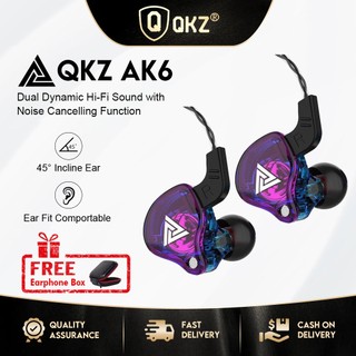 QKZ AK6 Sports Earphones Dynamic Earbuds with Mic Bass Wired Headset ...