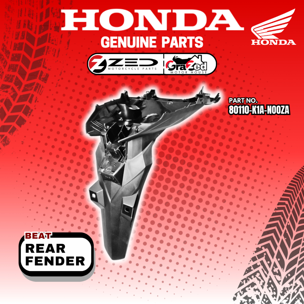 Honda Beat fi V3 Rear Fender (80110-K1A-N00ZA) Honda Genuine Parts ...
