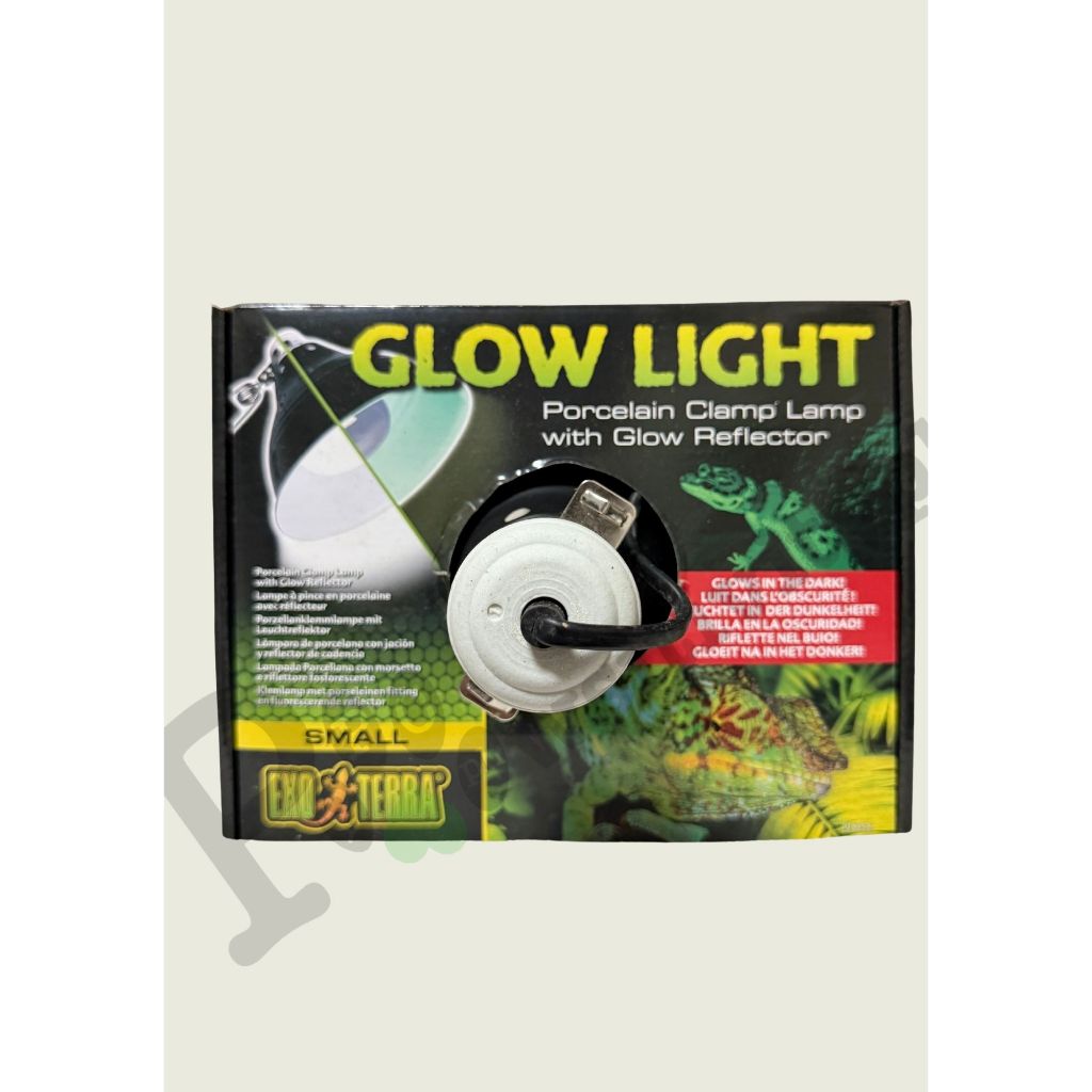 Exo Terra Glow Light Small Porcelain Clamp Lamp With Glow Reflector for ...
