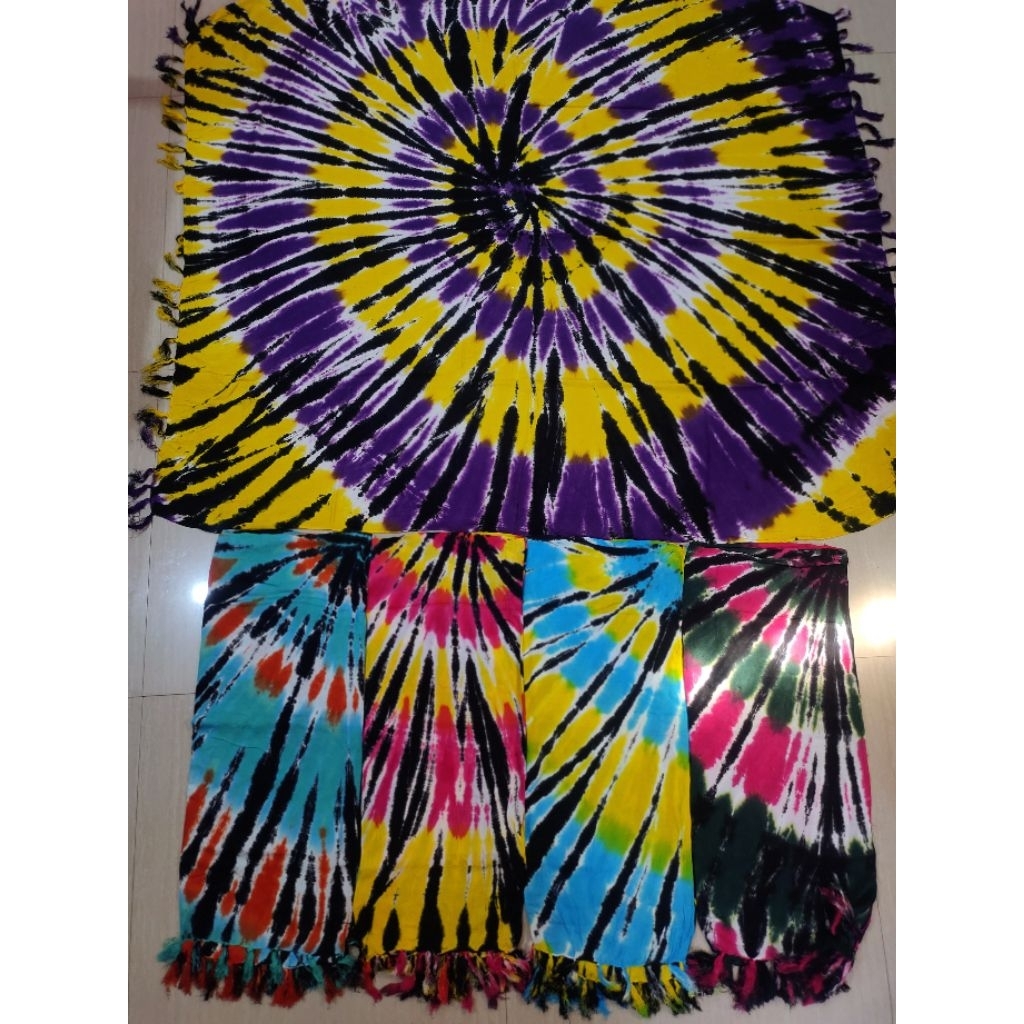 TOP SALE ASSORTED SARONG TIE DYE RAINBOW BATIK ETHNIC SPIRAL NEON ...