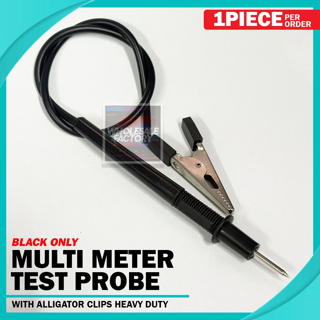 Multimeter Tester Volt Meter 1000V BLACK Test Probe With Alligator ...