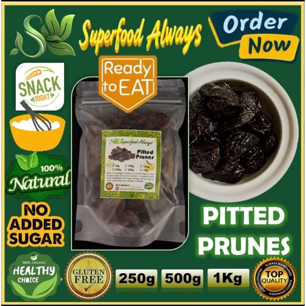 Dried Pitted Prunes Premium Quality (250g, 500g, 1Kg) by Superfood ...