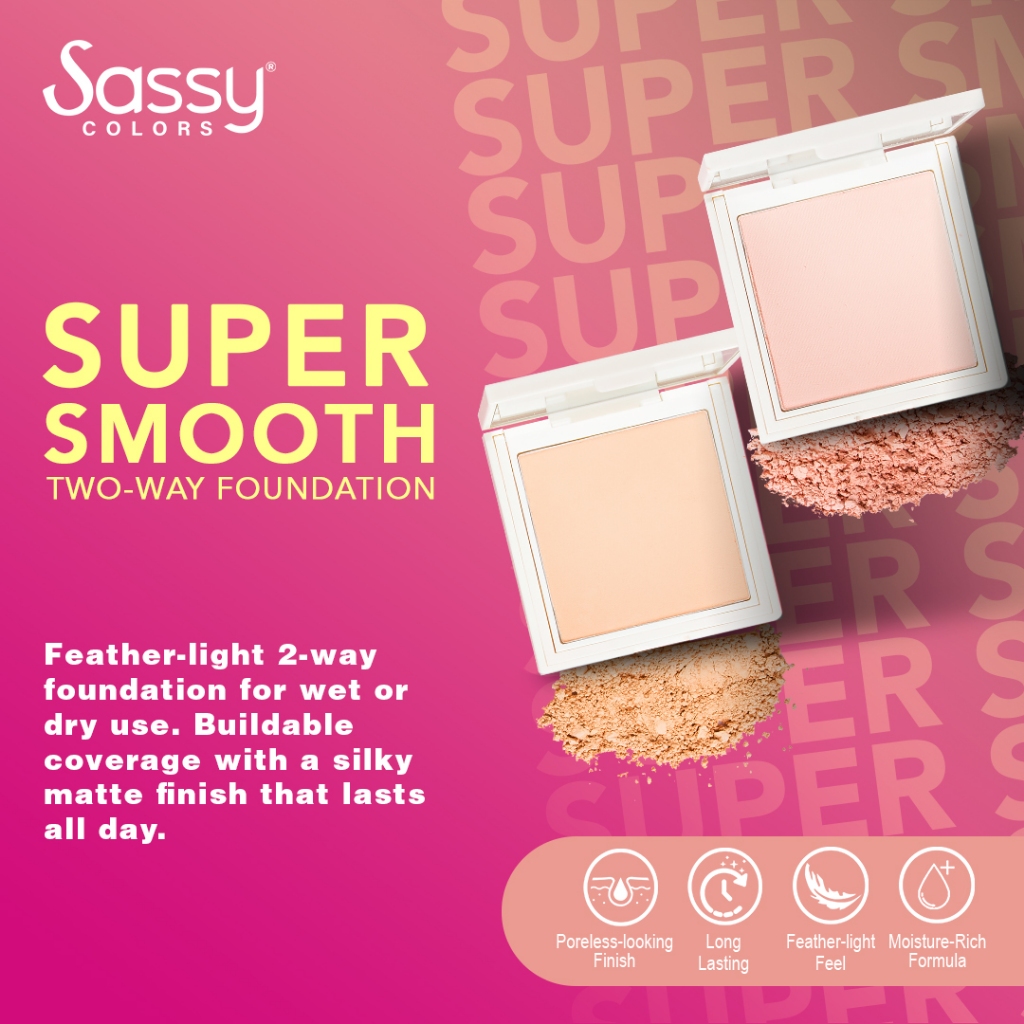 Sassy Colors Super Smooth Two-Way Foundation | Shopee Philippines