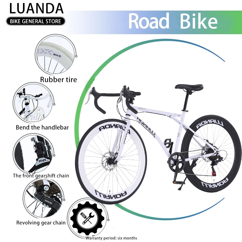 LUANDA Road Bike Aluminum Alloy Road Bike Adult Bike 7Speed 700*23C Leisure Bikes | Shopee ...
