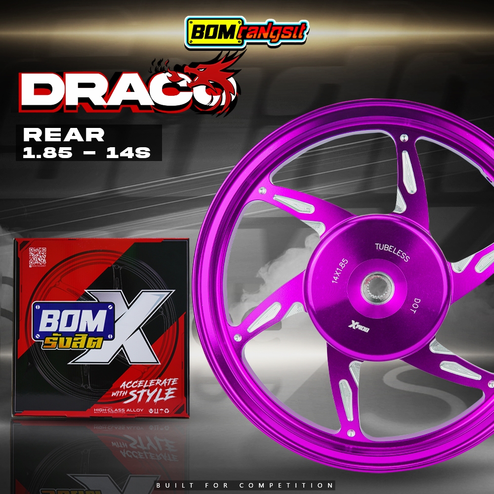 Bom Rangsit BomX Draco Cnc Mags14s 6 SPOKES Motor Accesory | Shopee ...