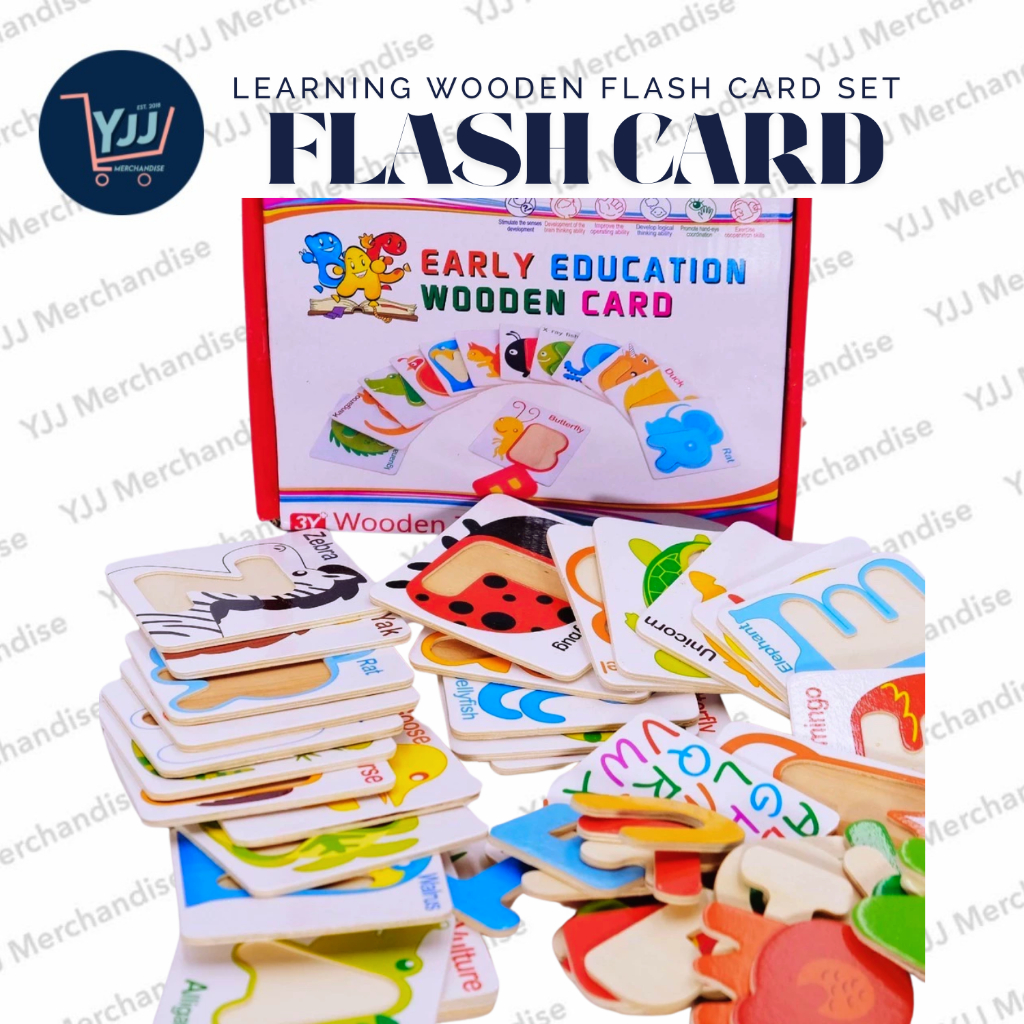 LEARNING WOODEN FLASH CARD SET | Shopee Philippines