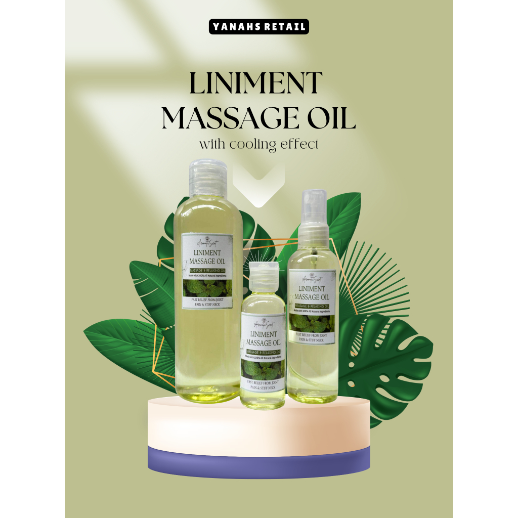 Herbal Liniment Massage Oil – Cooling Relief for Muscle & Joint ...