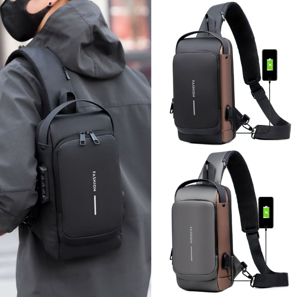 Mumu 7049 Men Waterproof Motorcycle Shoulder Bag Simple Trend Sports ...