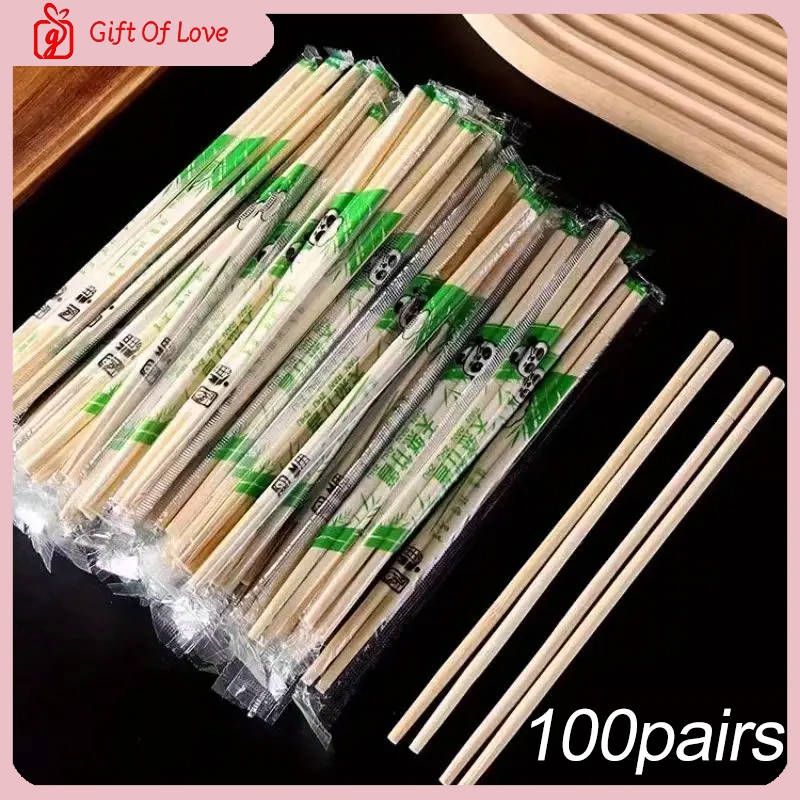 【100pairs】High Quality Bamboo Chopsticks Independently Packaged ...