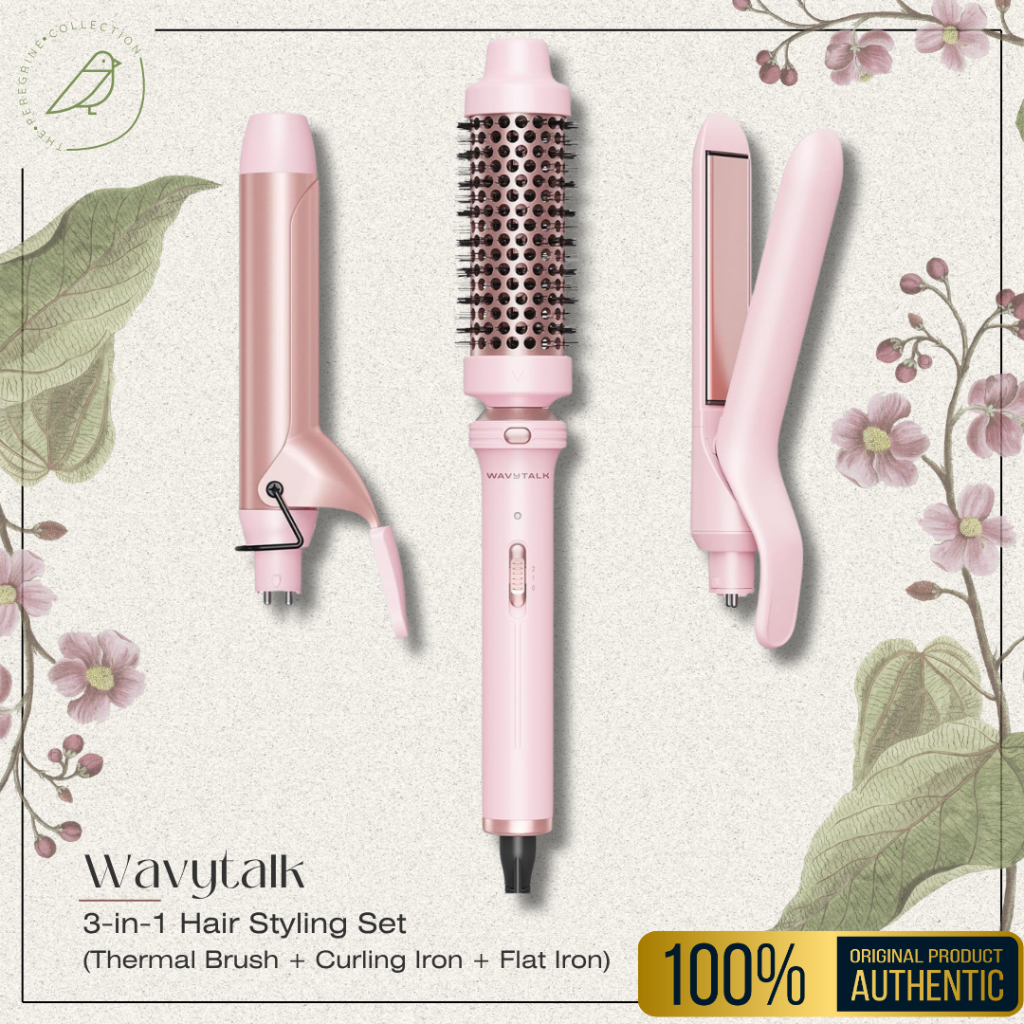 Wavytalk 3-in-1 Hair Styler Set | Dual Voltage Travel Kit | Curling ...