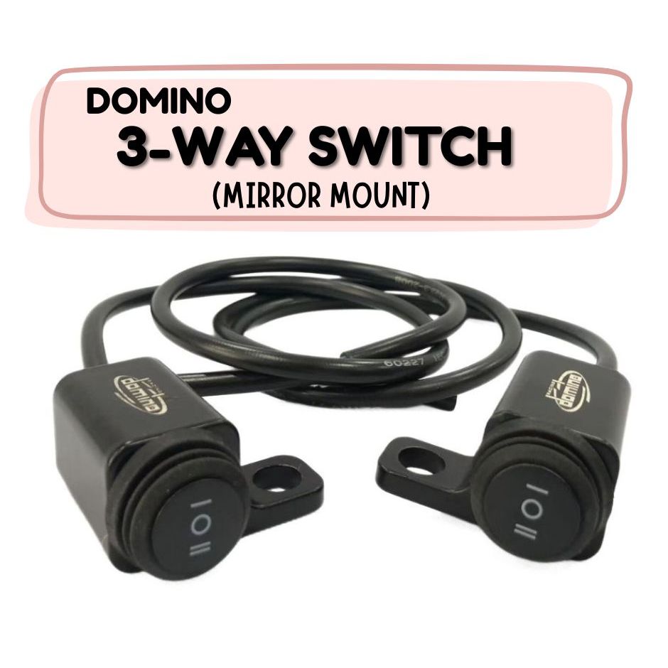 Domino 3-Way Switch Mirror Mount Left/Right Heavy-Duty Aluminum ...
